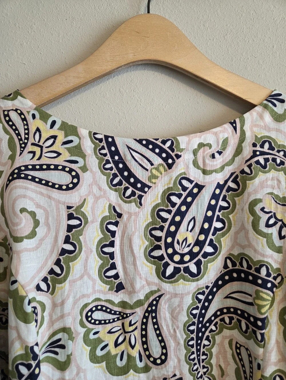 Boden | Dresses | Boden Laurie Linen Mini Shift Dress Summer Paisley ...